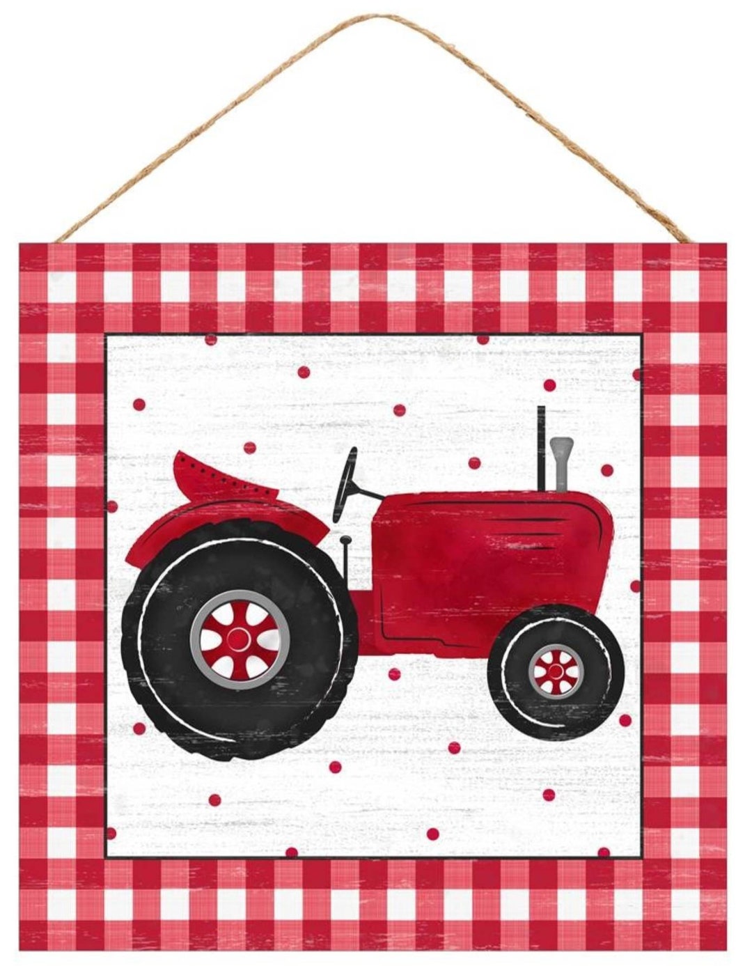 Red Tractor Wreath Sign - International Harvester Inspired Sign ...