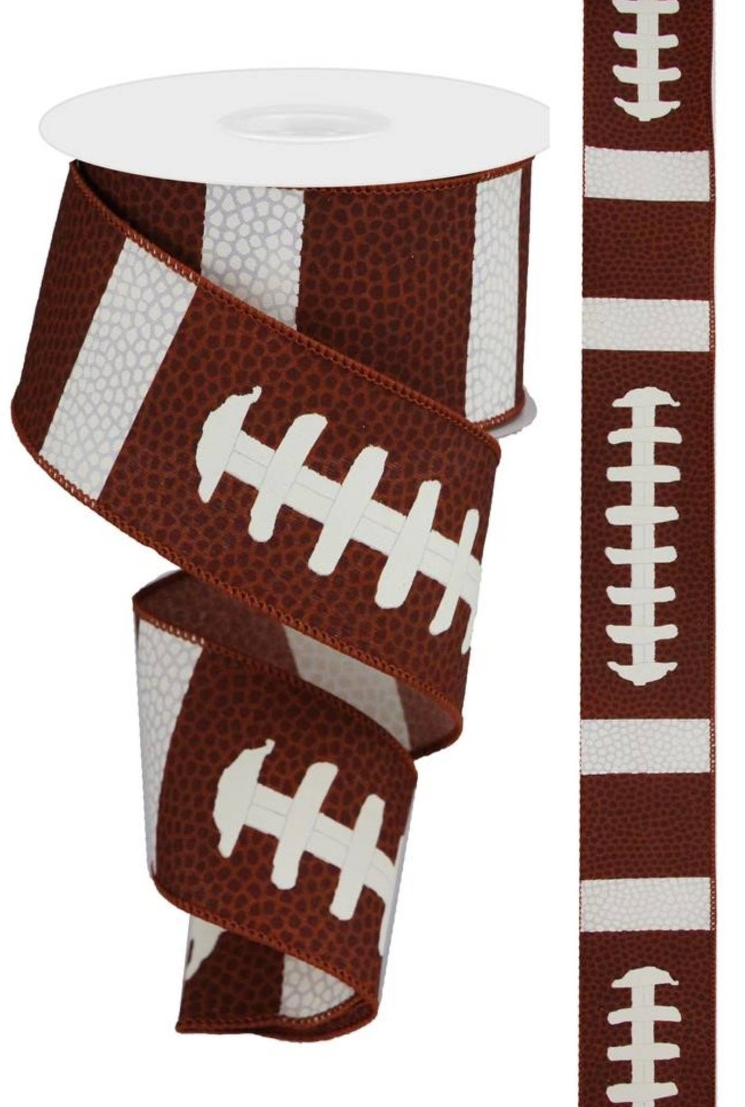 FREE SHIPPING - 10 Yards - 2.5" Wired Brown Football Ribbon - Etsy