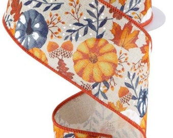 Fall Wired Ribbon | Etsy