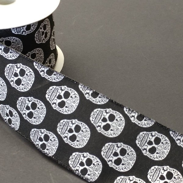 Sugar Skull Ribbon - Etsy