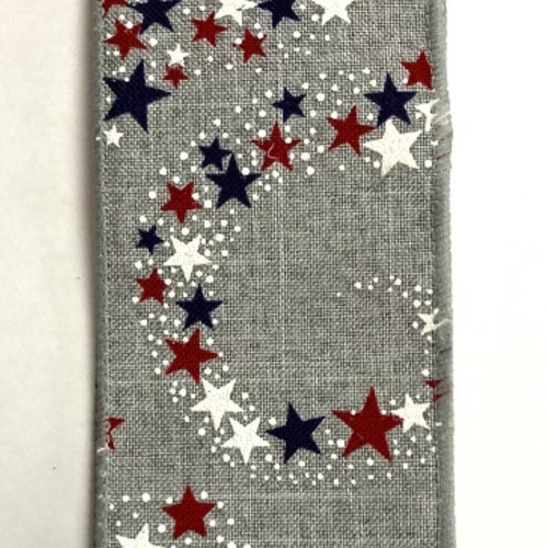 Patriotic Welcome Home Wired Ribbon 2.5 Grey Red Blue - Etsy