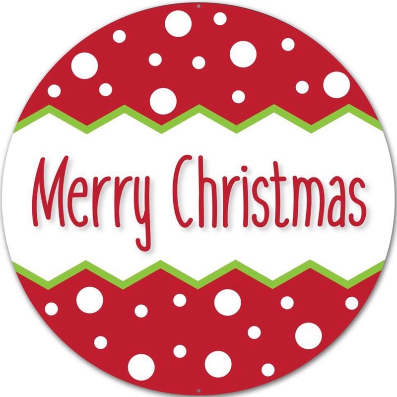 Round Christmas Signs - Etsy