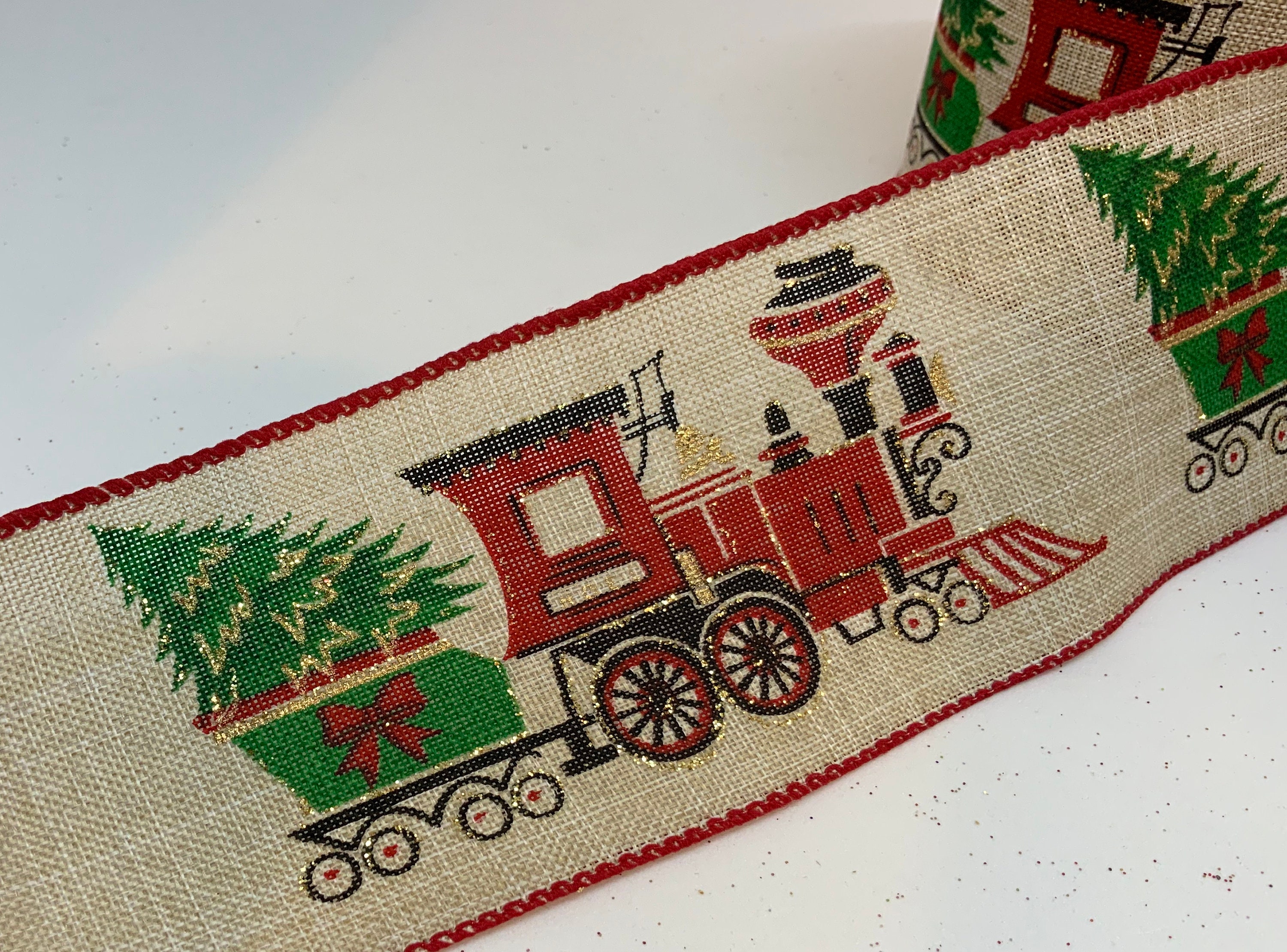 Christmas Tree Train Ribbon - Etsy
