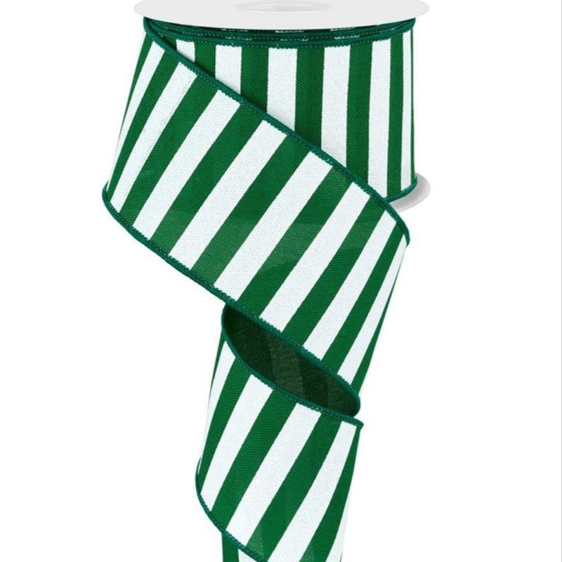 Green Stripe Ribbon 25 - Etsy
