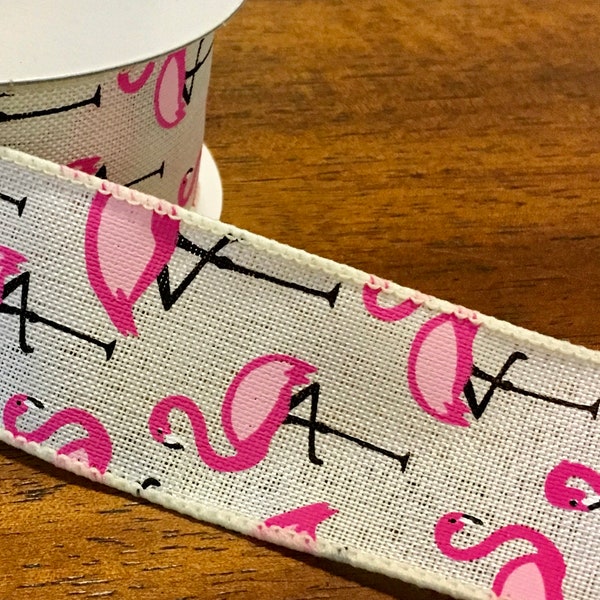 Flamingo Ribbon Wired - Etsy
