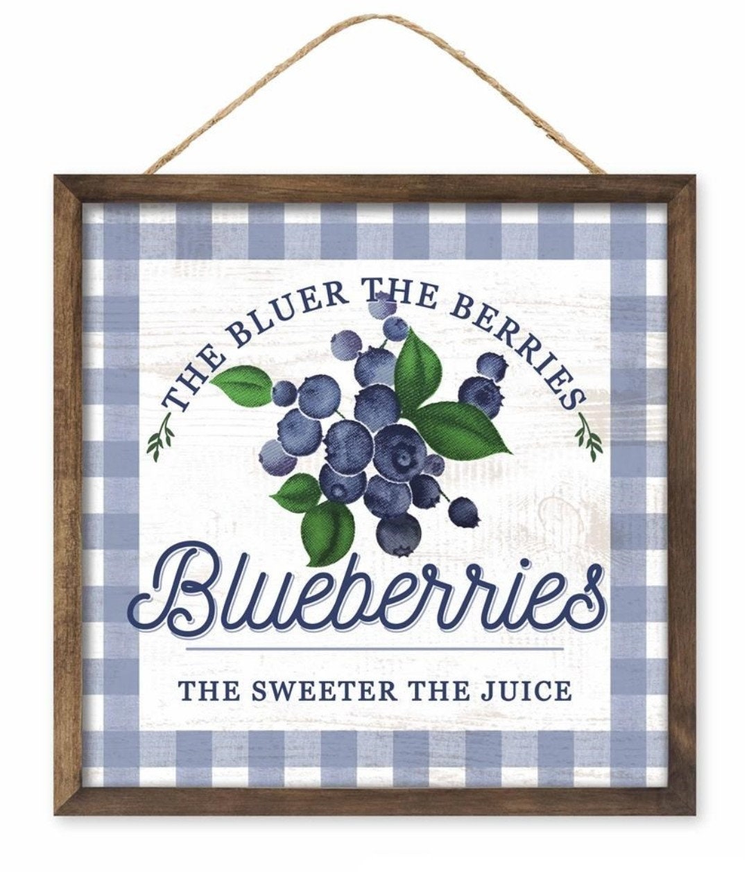 Blueberry Sign - Blueberry Wreath Sign - Wreath Sign - Spring Wreath ...