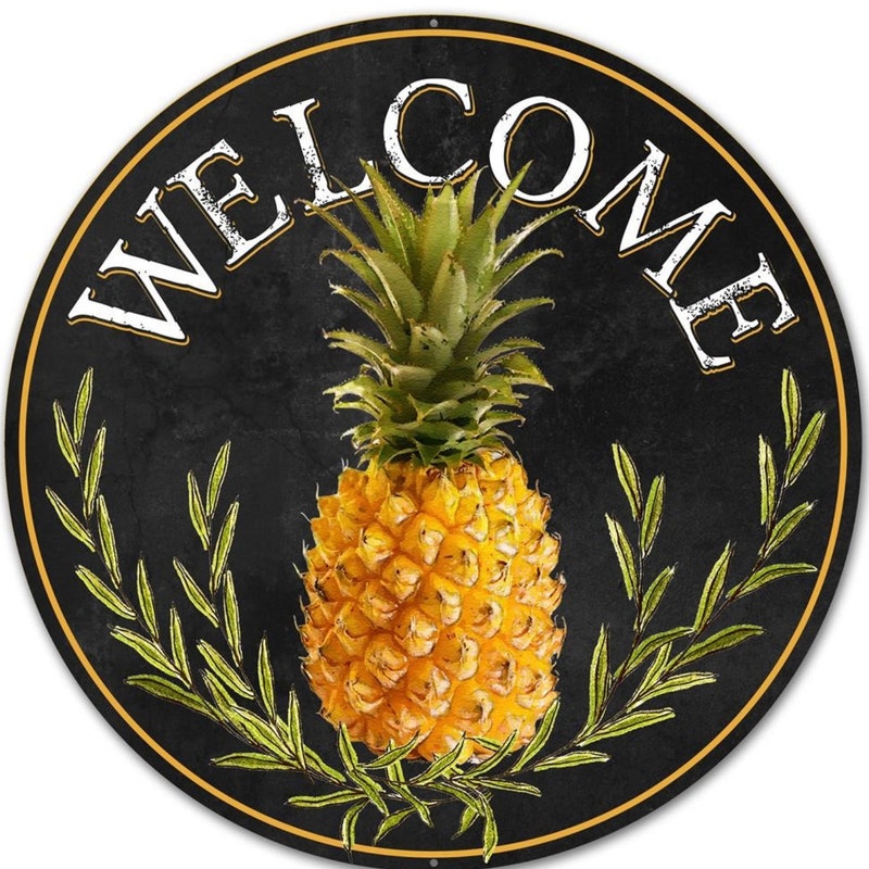 Pineapple Welcome Sign - Etsy