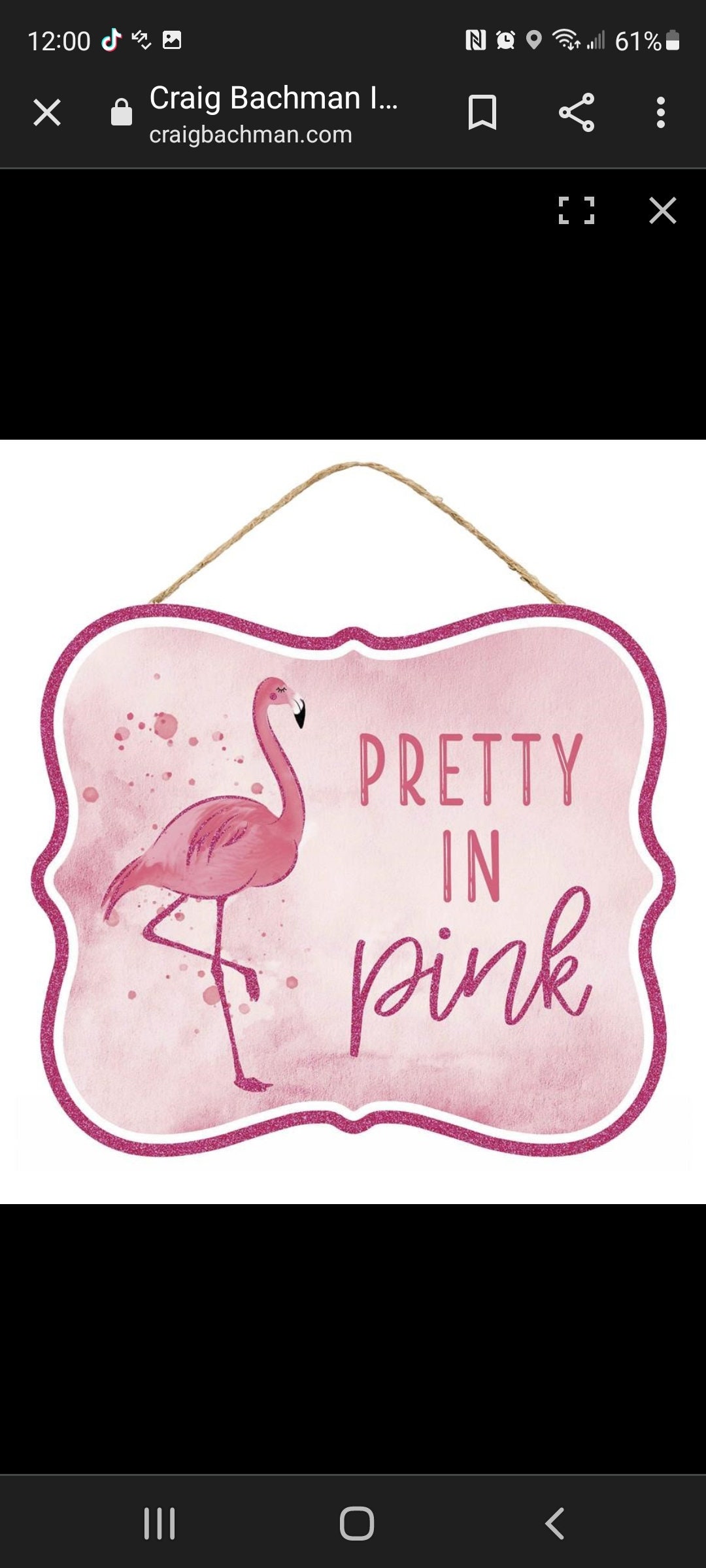 Pretty in Pink Flamingo Wreath Sign With Glitter Summer Sign Wreath ...
