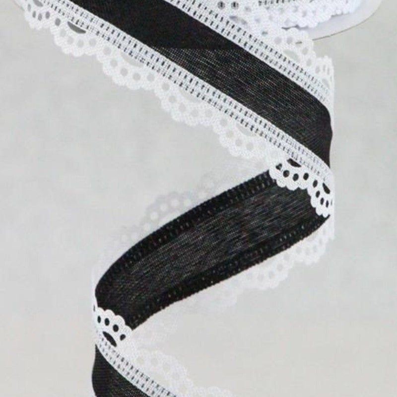 Black Lace Ribbon - Etsy