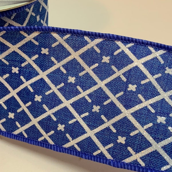 Blue Argyle Fabric - Etsy