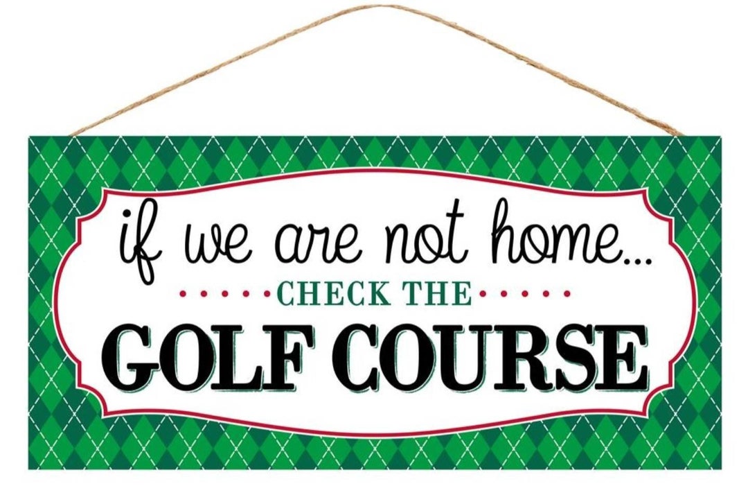 Golf Course Sign - Golf Sign - Wreath Sign - Golf Fan - Golf Wreath - Etsy