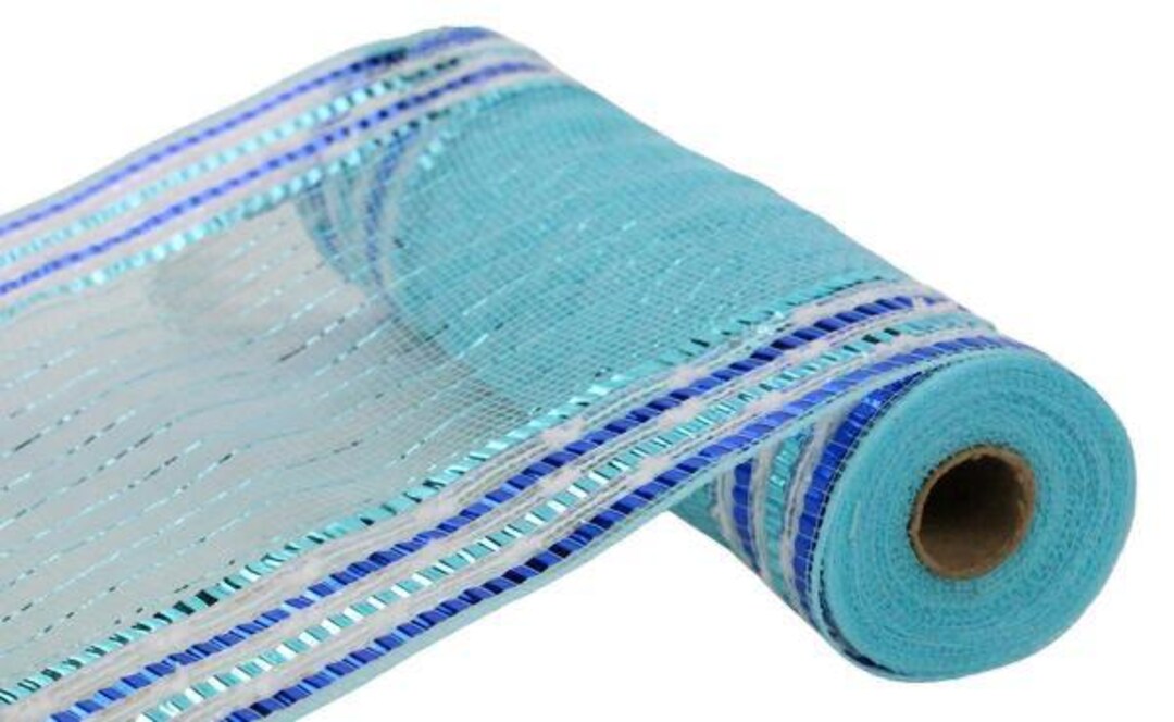 Ice Blue Foil Snowball Border Mesh- 10.5”x 10 Yards - Etsy