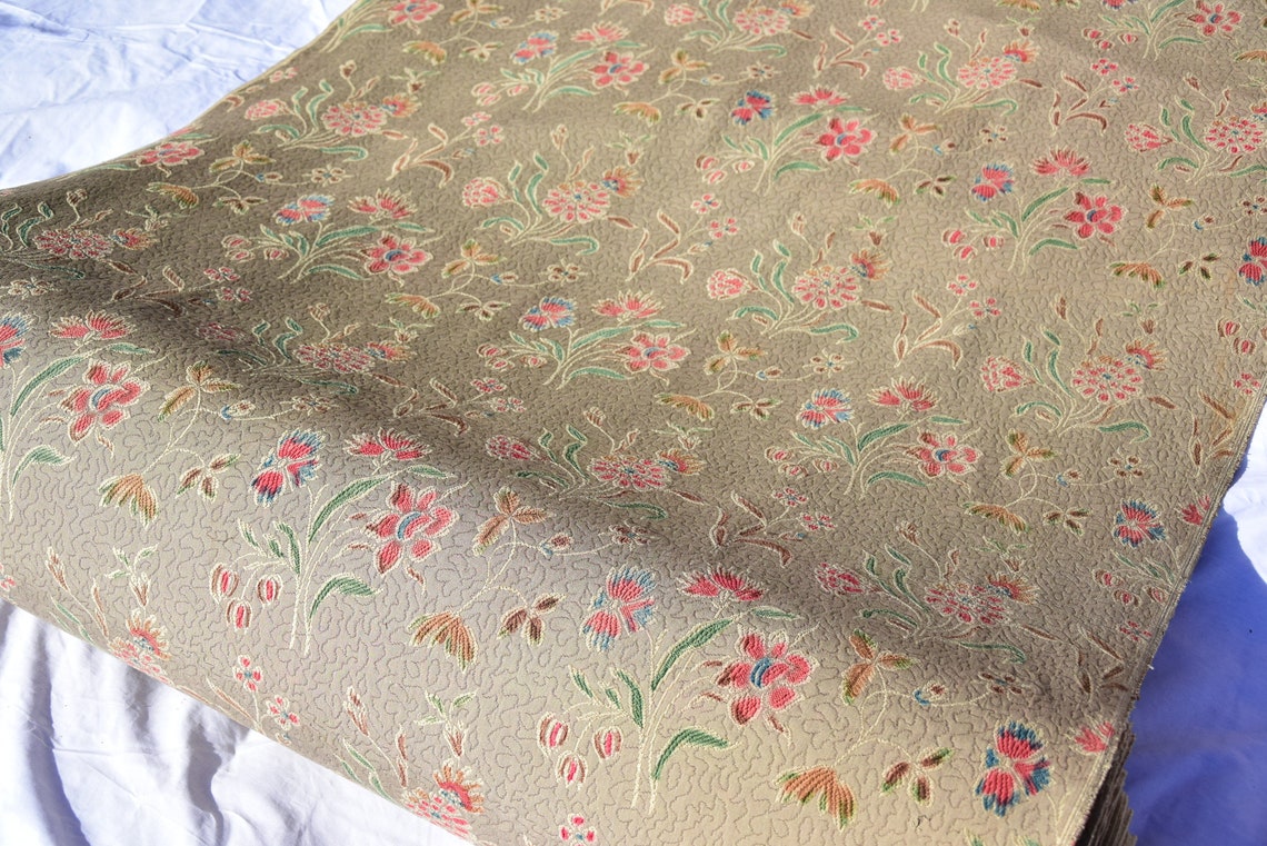 44m ~ (price/meter) Rare Floral Tapestry Furniture Upholstery Thick ...