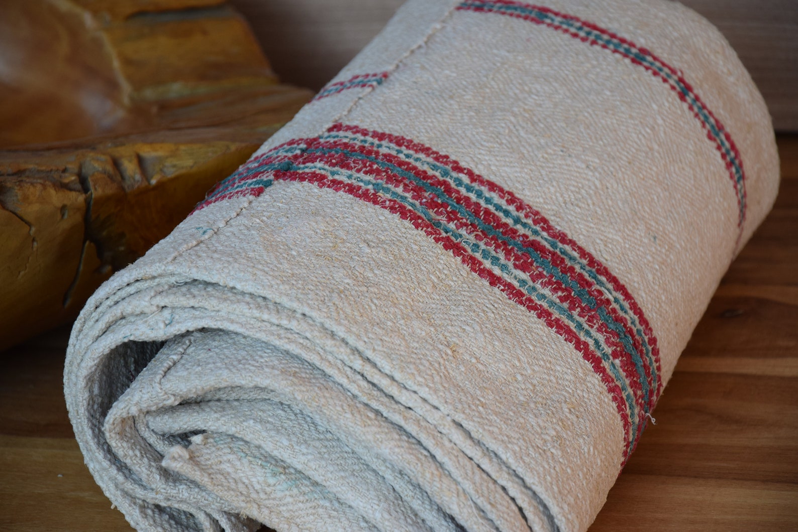 RARE HEAVY Herringbone Antique Rustic Hemp Tablecloth Blanket - Etsy