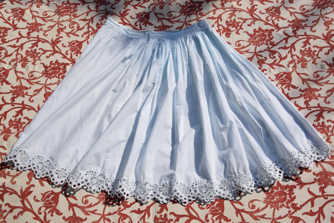 Antique Beautiful Hungarian Summer Skirt Folk Handmade Richelieu ...