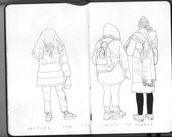 Custom Line Drawing Pen & Ink on Bristol Paper - Etsy