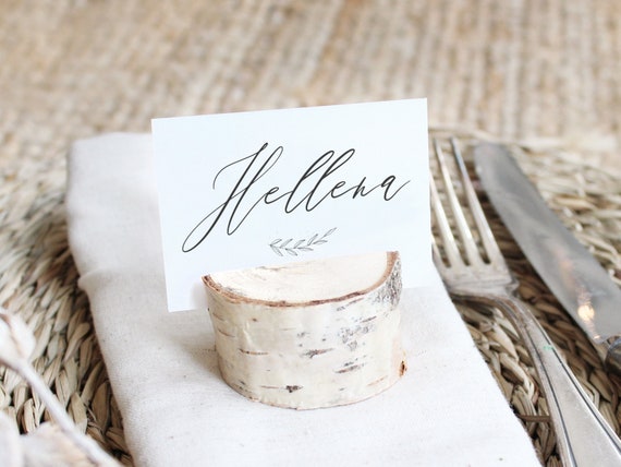 Place cards Name tags with individual name standing adore | Etsy