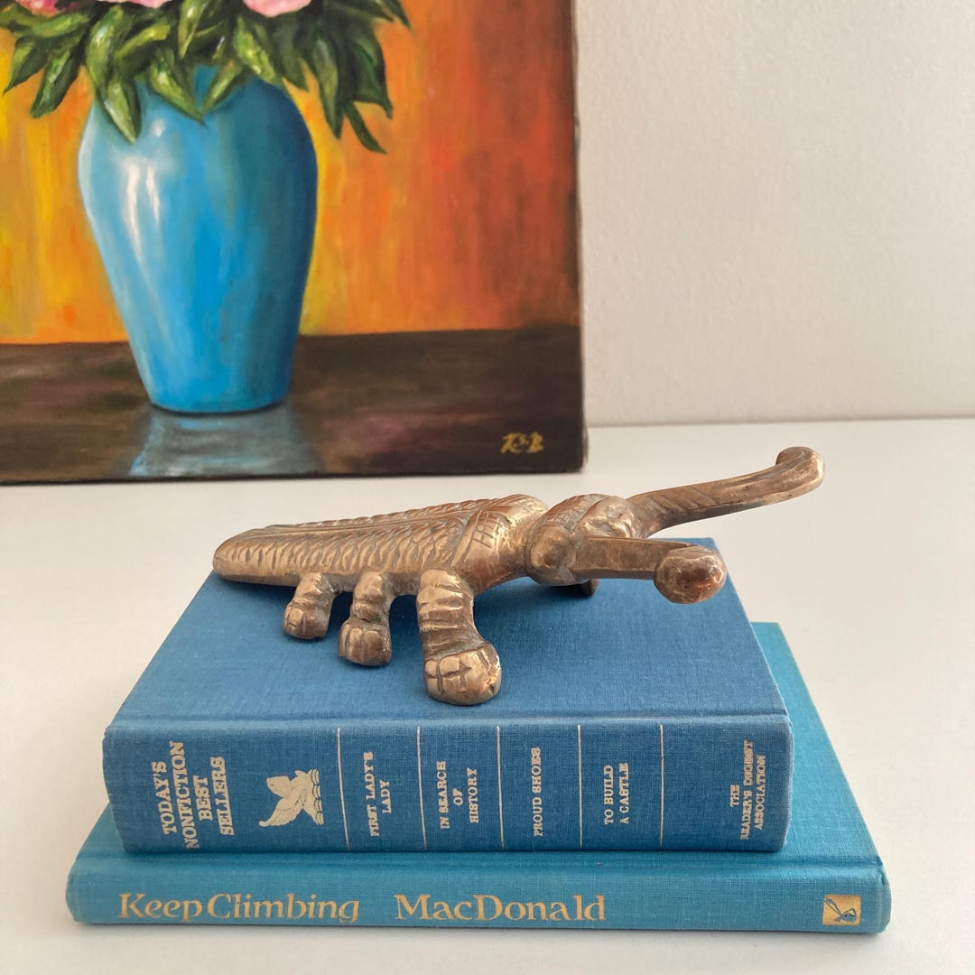 Vintage Boot Jack | Mid Century Brass Beetle | Funky Boot Remover ...