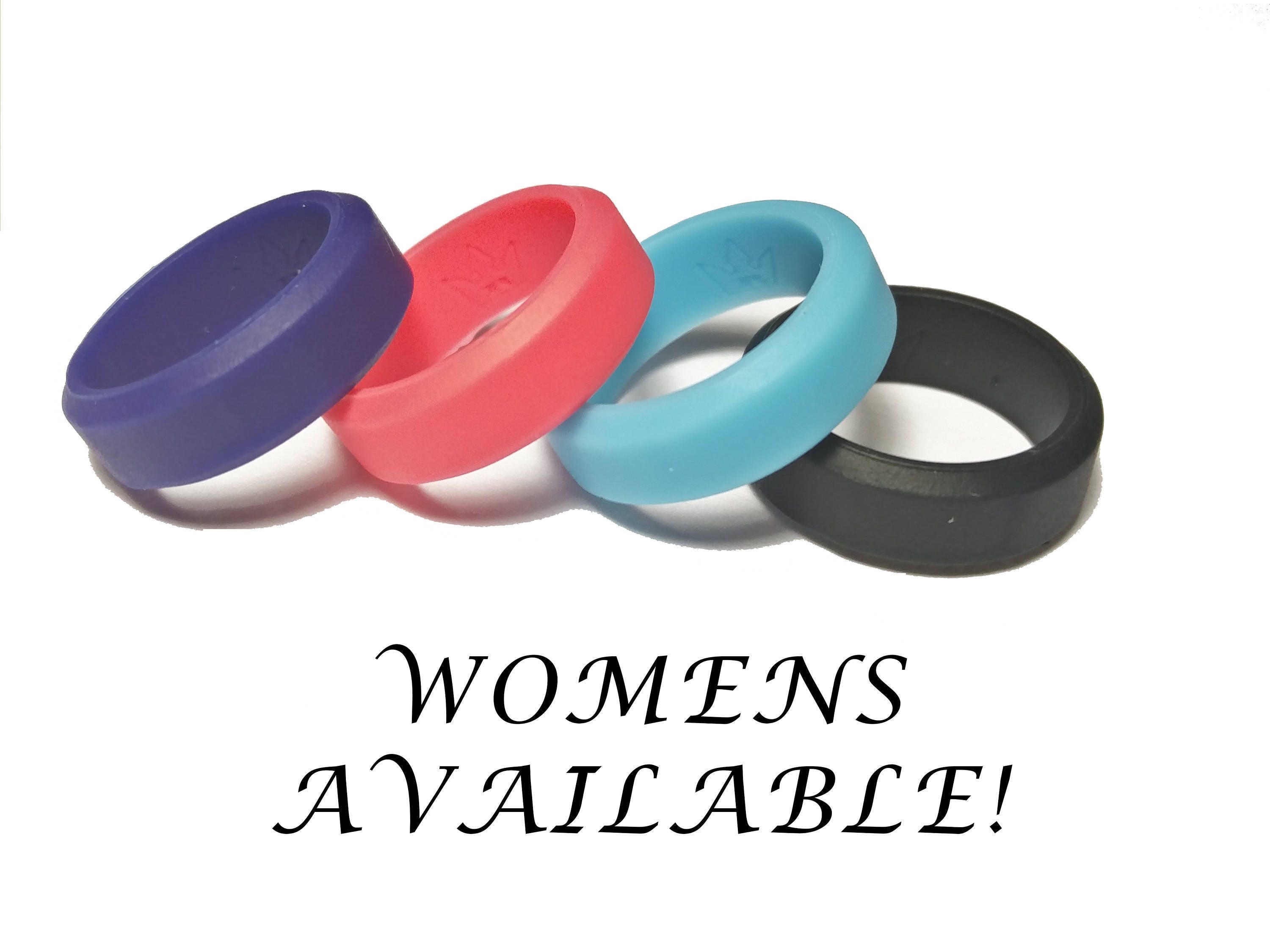 Men's Silicone Ring Triple Pack Set 6 Durable Flexible | Etsy