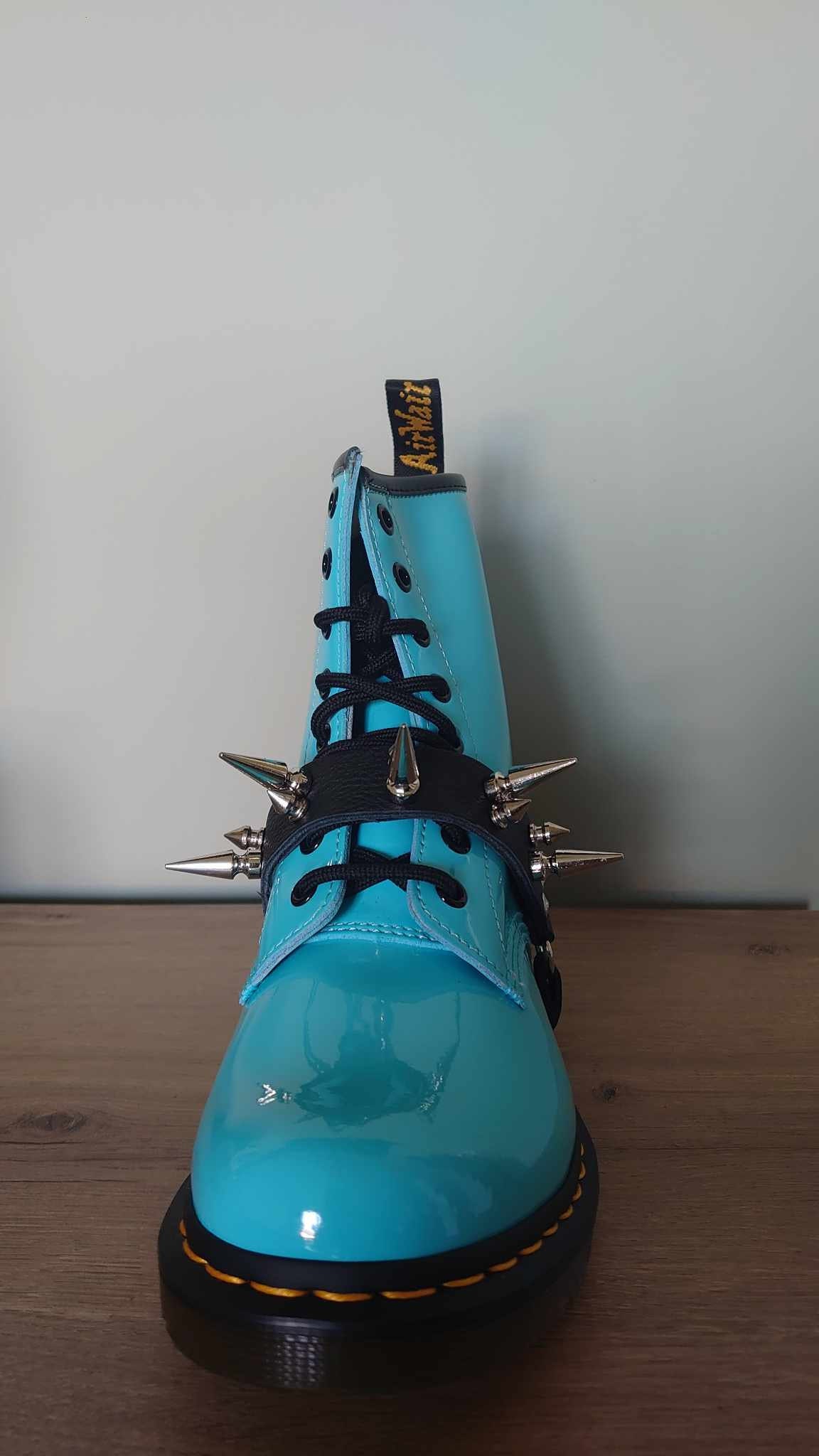 Black Leather Bootstrap and Silver Studs, Boot Harness / Punk Style ...