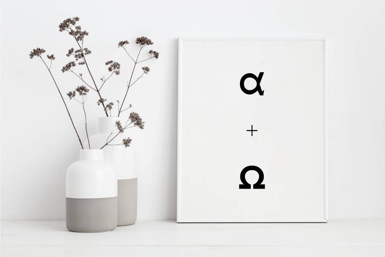 I Am the Alpha and Omega - Minimal Christian Bible Quote (greek Letters ...