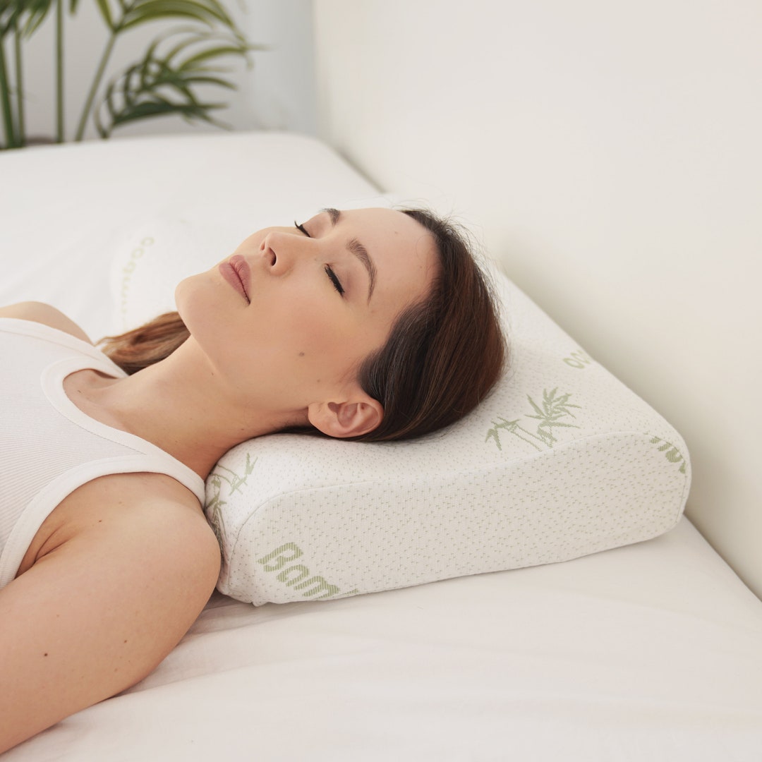 Eco Memory Foam Bamboo Pillow Cervical Support Orthopaedic - Etsy