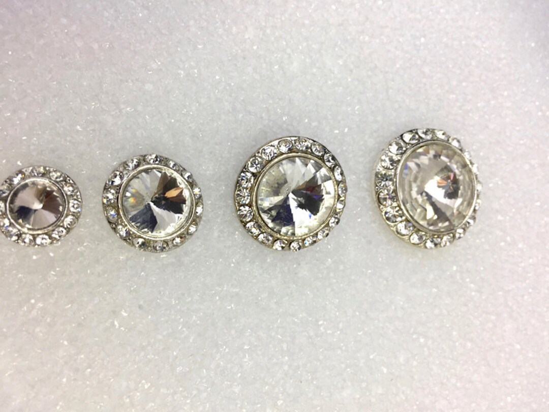 Sparkling Crystal Rhinestone Buttons for Wedding Decoration,invitation ...