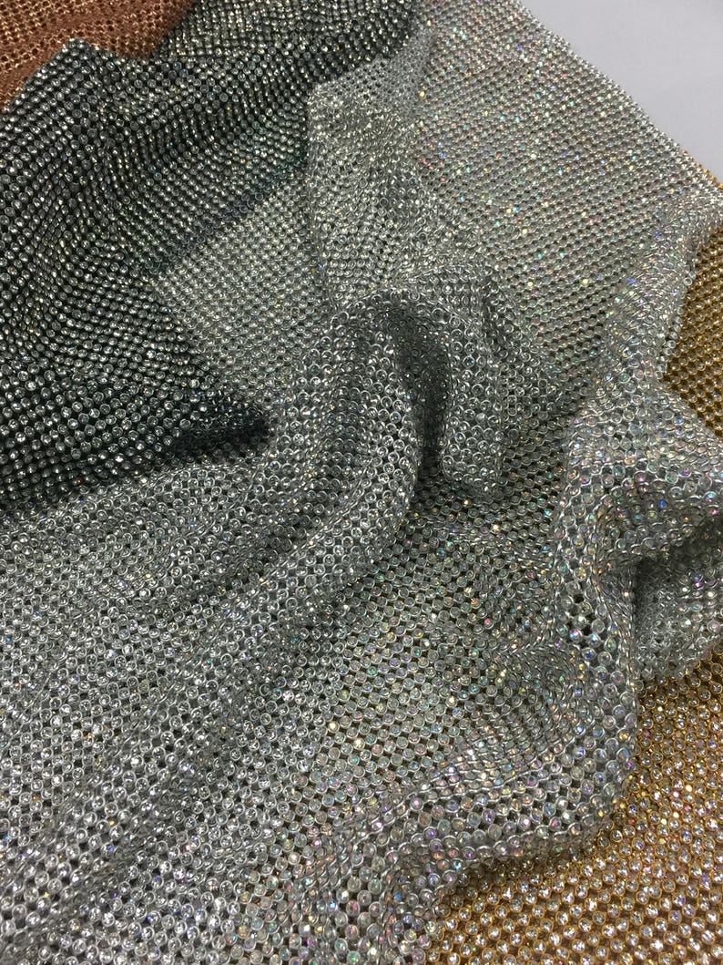 Rhinestone sheets / rhinestone fabric/ rhinestone Mesh Full | Etsy