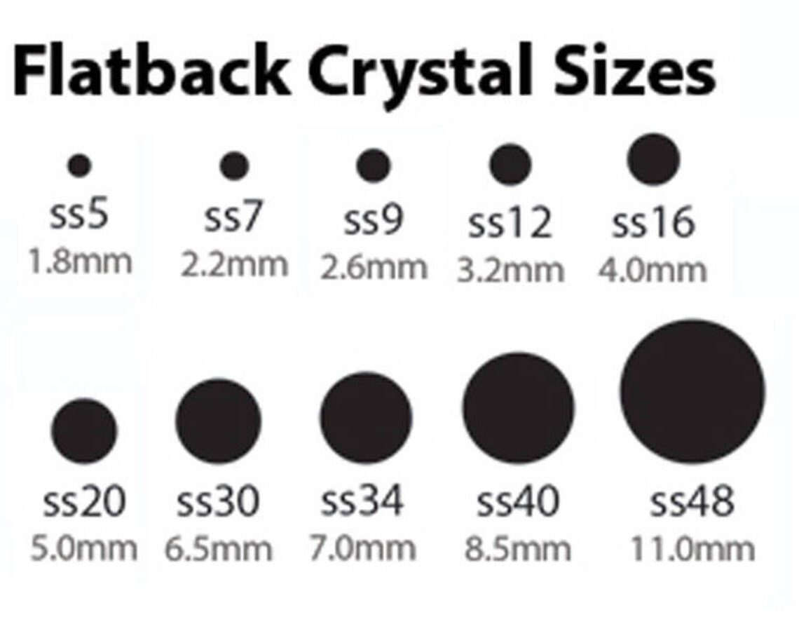 SS30 Flat Back Rhinestone Crystal Loose Rhinestone Packs/ | Etsy
