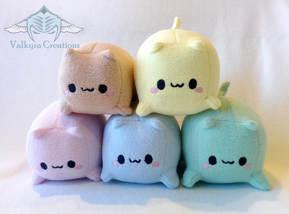 Cat Loaf Cube Stuffed Plush Toy- Handmade - Etsy