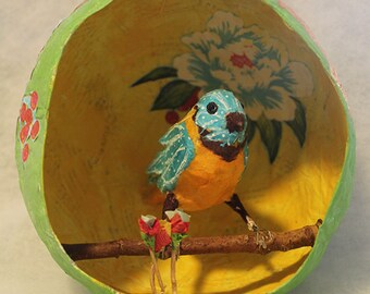 Paper Mache Bird | Etsy