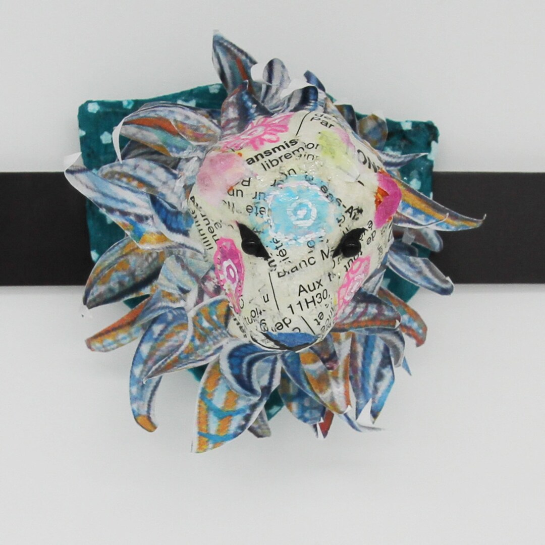 Lion Paper Mache Magnet - Etsy