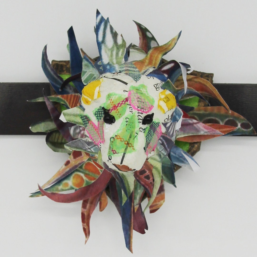 Lion Paper Mache Magnet - Etsy