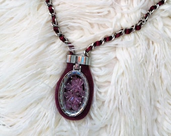 Wine Colored Pendant - Etsy