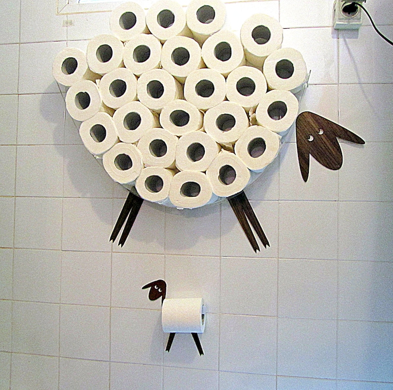 Shelf-sheep for Storing of Toilet Paper Rolls With a Roll Holder-lamb ...