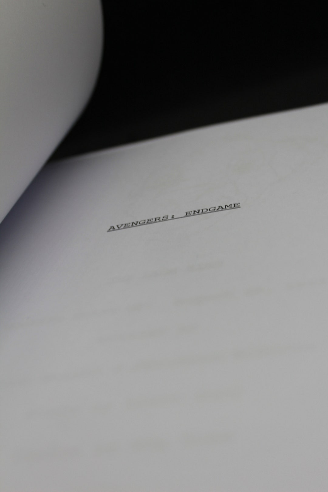 Avengers: Endgame Script - Movie Script Replica - Etsy