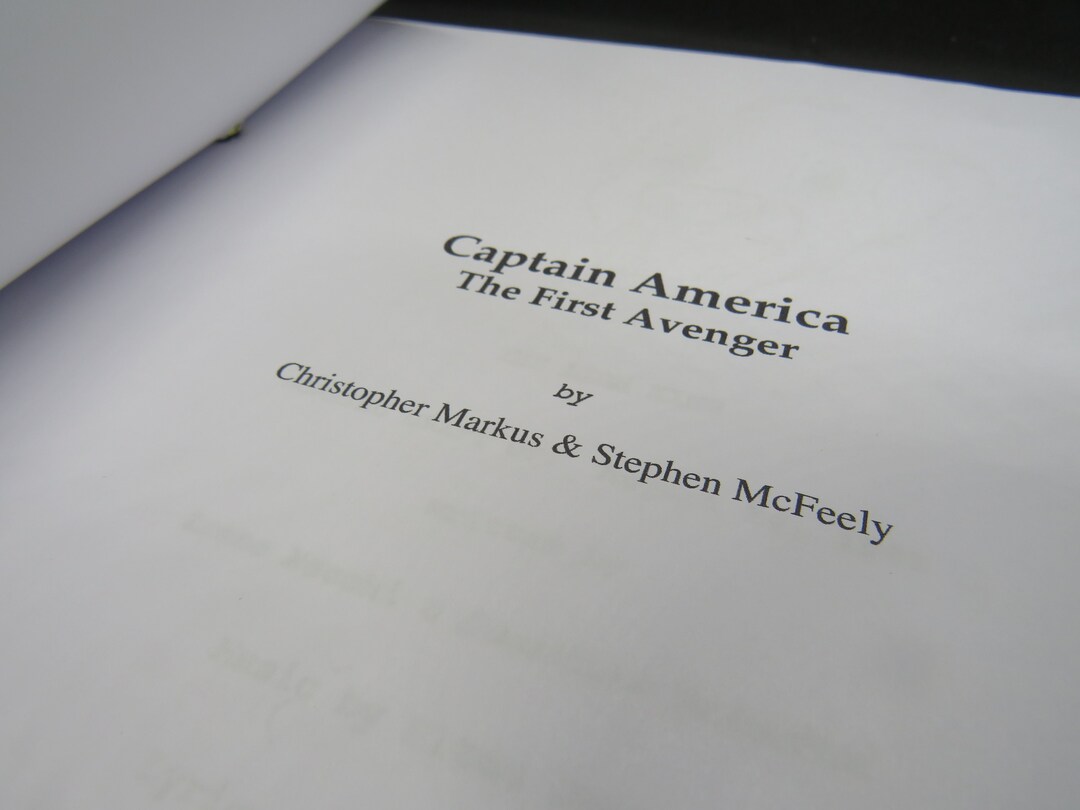 Captain America: the First Avenger Script - Movie Script Replica - Etsy