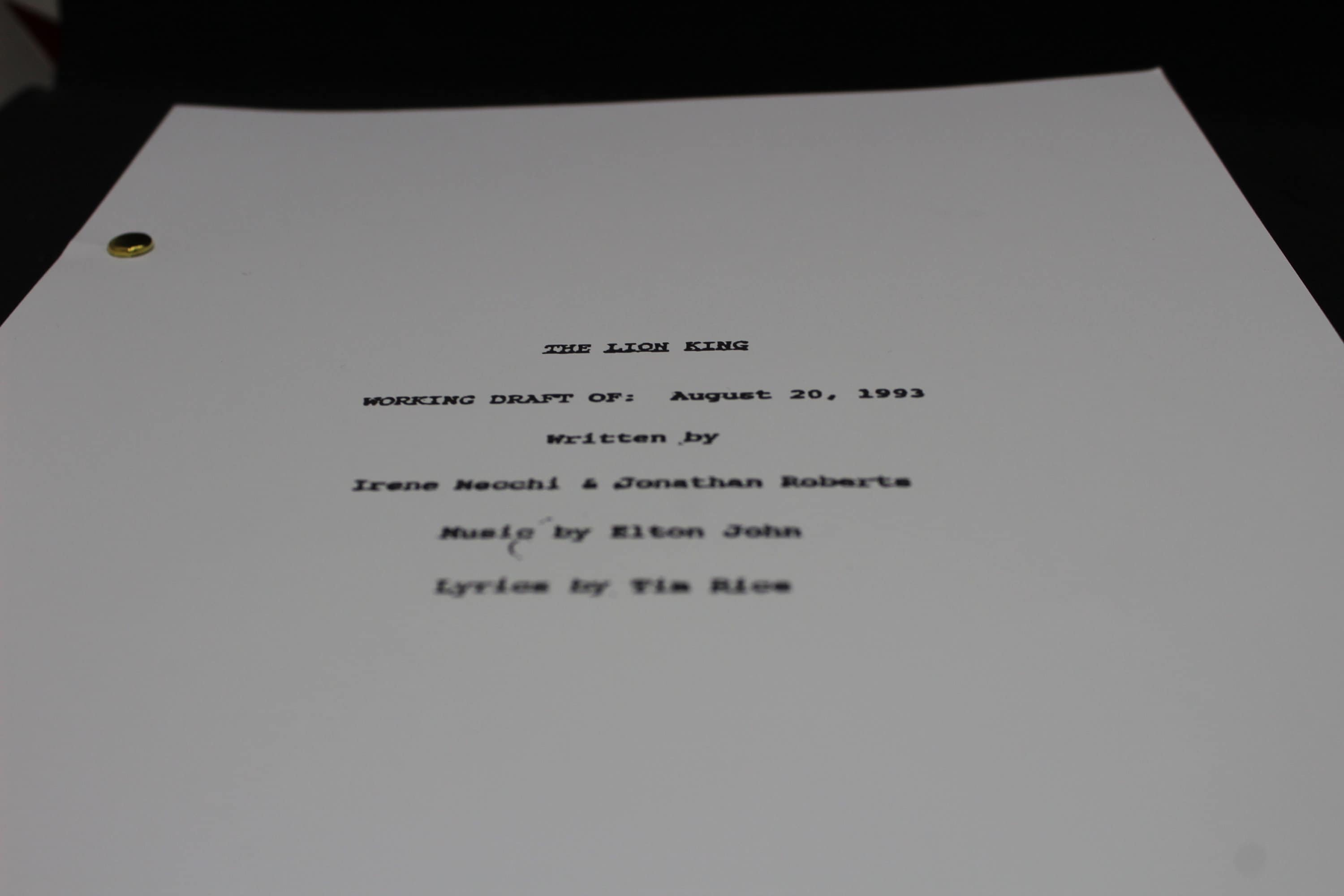 The Lion King Script - Movie Script Replica - Etsy