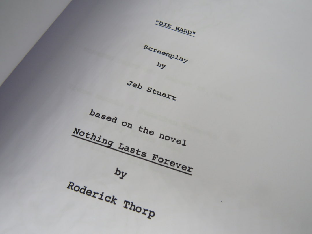 Die Hard Script - Movie Script Replica - Etsy