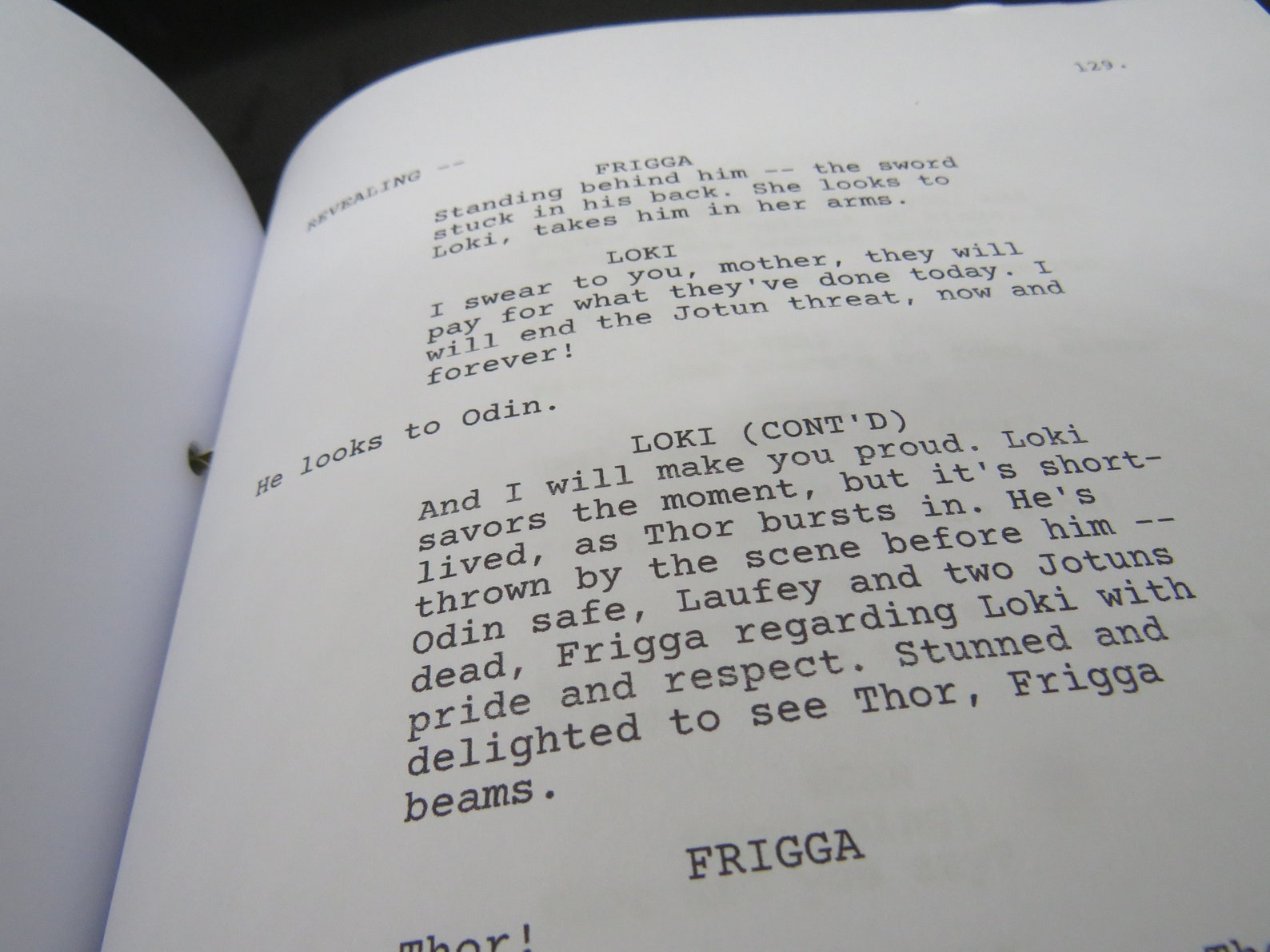 Thor Script - Movie Script Replica - Etsy