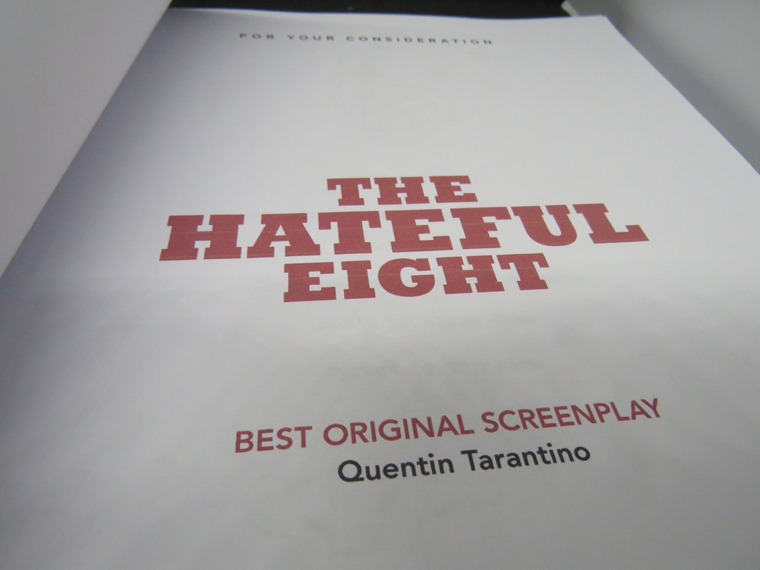 The Hateful Eight Script - Movie Script Replica - Etsy