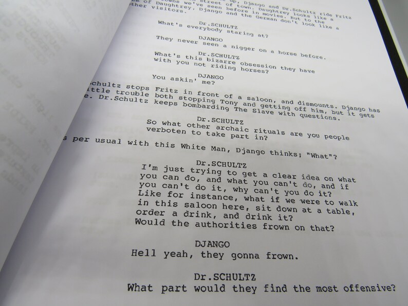 Django Unchained Script Movie Script Replica - Etsy