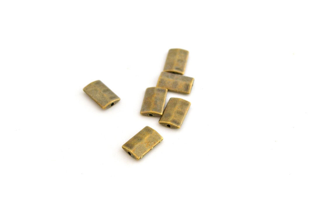 10 Bronze Metal Rectangle Spacer Beads 17mmx10.5mm - Etsy