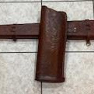 Vintage Hand Tooled Leather Gun Case. 1970s Western Rifle Scabbard. 2 ...