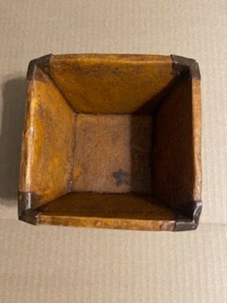 Antique Rice Measure. 19th Century Chinese Wood Dry Measure With Iron ...