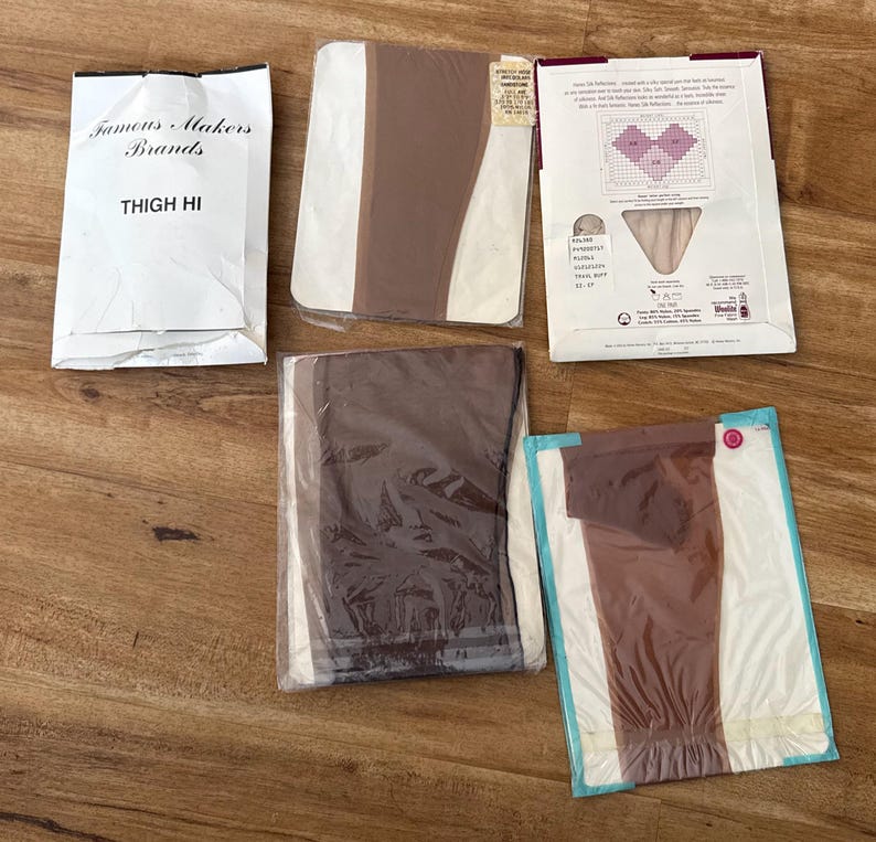 Hold for Shirley. Vintage Nylon Stockings. 1990s Lot of Five NOS New ...