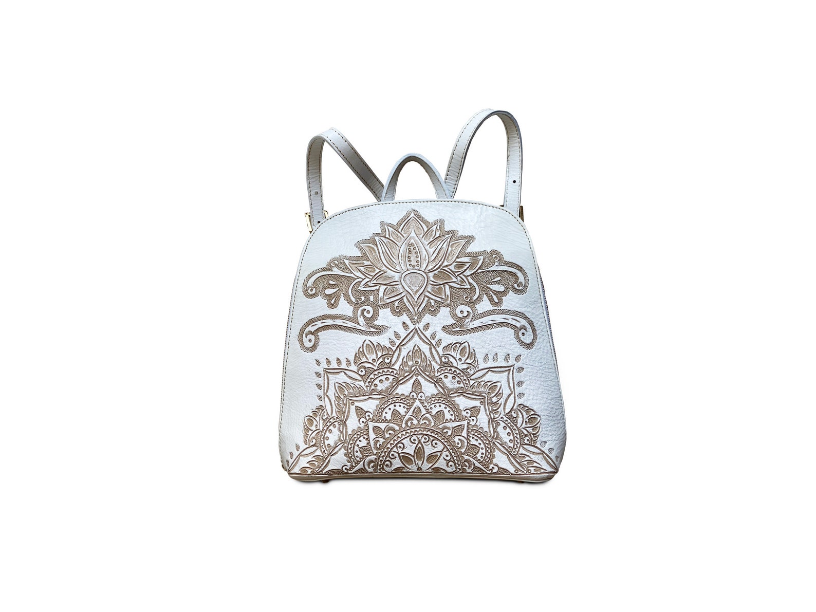 Hand-tooled Leather Backpack Aloha - Etsy