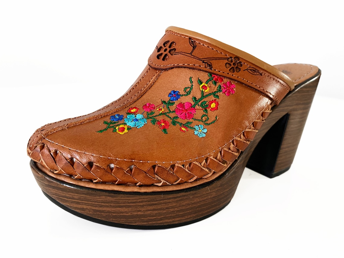 Huarache Sandal Woman Embroidered Clogs Mexican Huaraches | Etsy