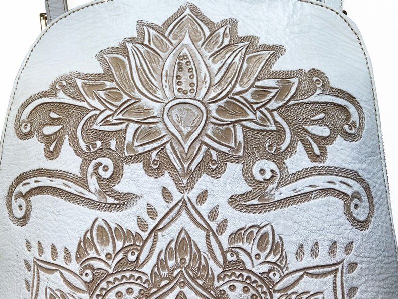 Hand-tooled Leather Backpack Aloha - Etsy