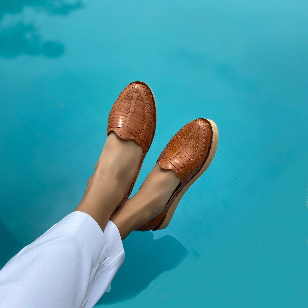 Huarache Leather Sandal Women, Leather Mexican Huaraches Sandals Mixtli ...